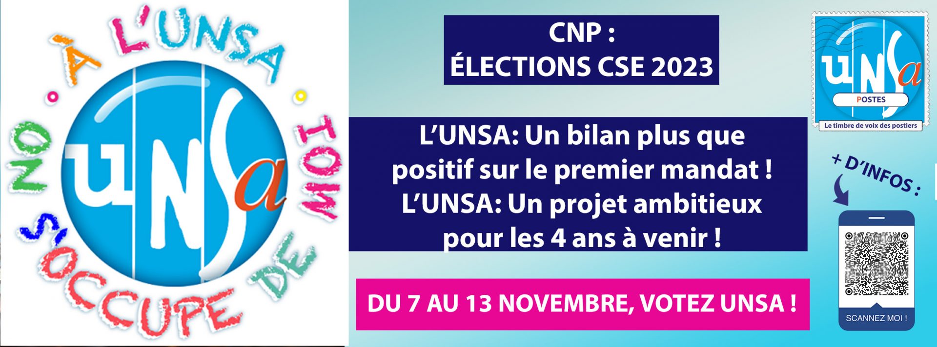 CNP : ELECTIONS CSE 2023 - UNSA-POSTES